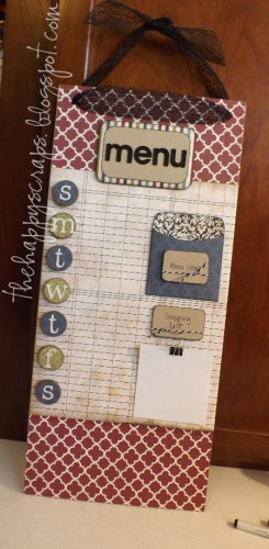 Magnet Board Menu - Tutorial - The Happy Scraps