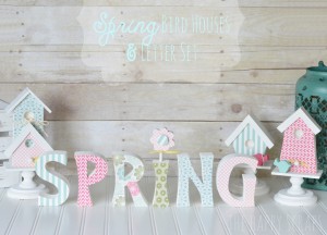 Spring Bird Houses & Letter Set - The Happy Scraps