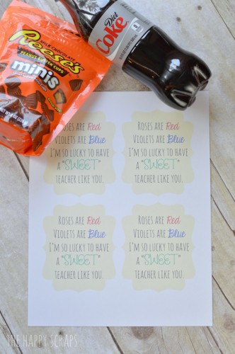 Sweet Teacher Appreciation Gift - The Happy Scraps