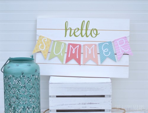 Hello Summer Banner Board - The Happy Scraps