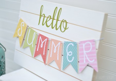 Hello Summer Banner Board - The Happy Scraps
