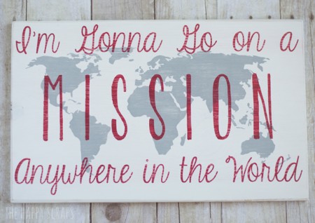 Hand Painted Mission Sign - The Happy Scraps