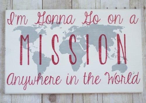 Hand Painted Mission Sign - The Happy Scraps