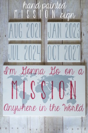 Hand Painted Mission Sign - The Happy Scraps