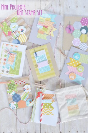Nine Projects - One Stamp Set - The Happy Scraps