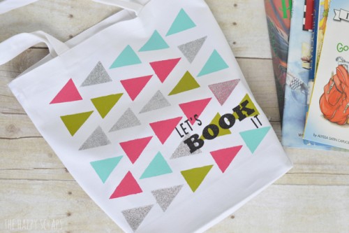 DIY Library Tote with Cricut Explore - The Happy Scraps