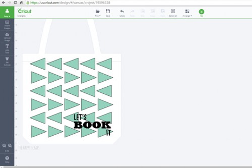 DIY Library Tote with Cricut Explore - The Happy Scraps