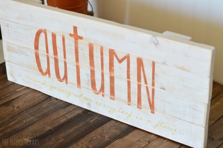 DIY Rustic Autumn Sign - The Happy Scraps