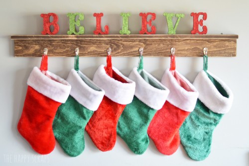 DIY Shelf & Stocking Holder Tutorial - The Happy Scraps