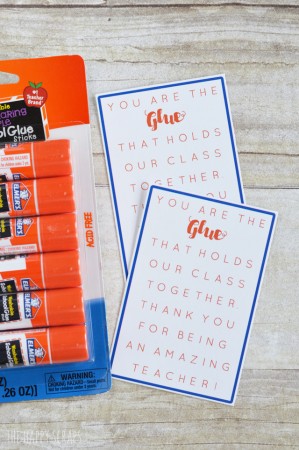 Glue Stick Teacher Gift - The Happy Scraps