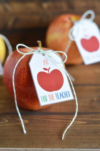 Apple Back to School Teacher Gift - The Happy Scraps