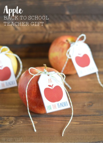 Apple Back to School Teacher Gift - The Happy Scraps