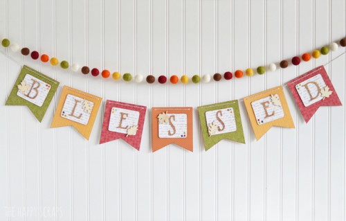 DIY Blessed Banner - The Happy Scraps