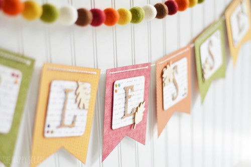 DIY Blessed Banner - The Happy Scraps