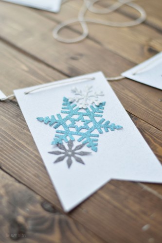 Winter Snowflake Banner - The Happy Scraps