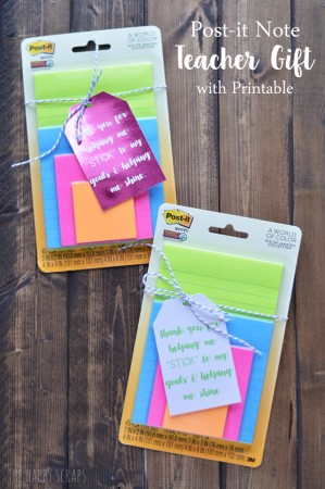 Post it Note Teacher Gift - The Happy Scraps
