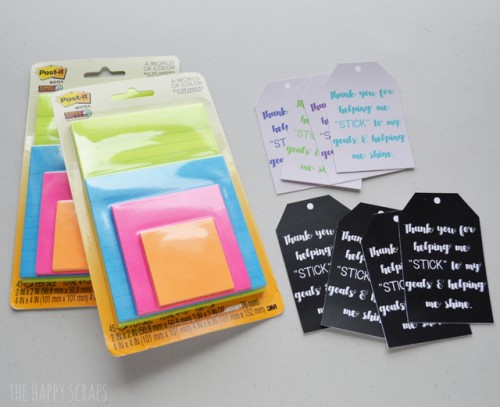 Post it Note Teacher Gift - The Happy Scraps