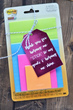 Post it Note Teacher Gift - The Happy Scraps