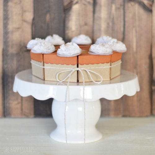 Mini Pie Box Thanksgiving Place Cards - The Happy Scraps