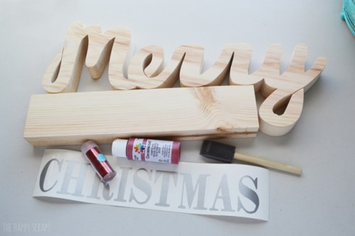 Merry Christmas Wood Letter Set - The Happy Scraps