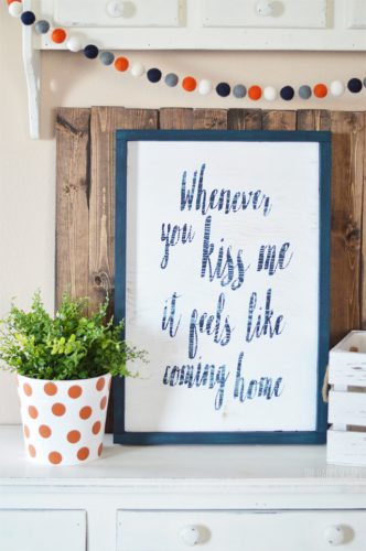 DIY Song Quote Sign - The Happy Scraps