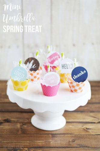 Mini Umbrella Spring Treats - The Happy Scraps
