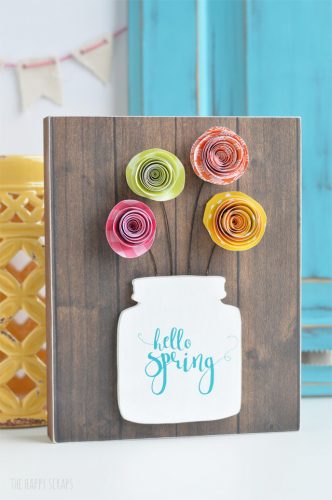 Spring Paper Flower Bouquet - The Happy Scraps
