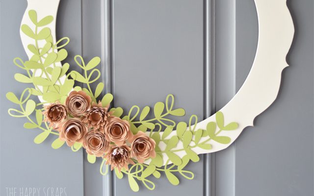 Rolled Wood Flower Wreath - The Happy Scraps