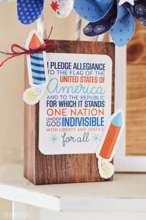 Red, White & Blue Paper Pinwheel Decor - The Happy Scraps