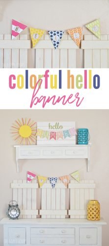 Colorful Hello Banner - The Happy Scraps
