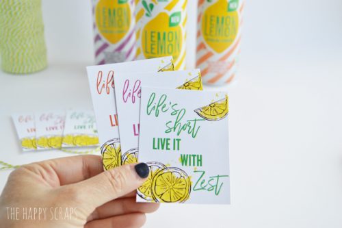 Lemonade Gift with Printable Gift Tag - The Happy Scraps