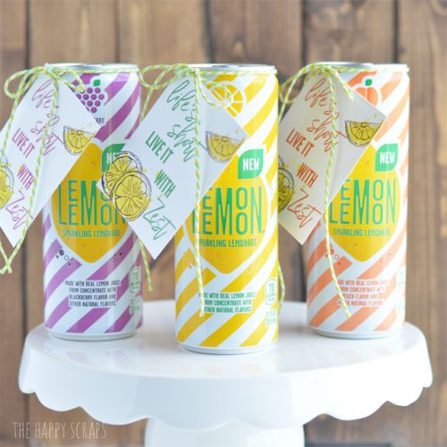 Lemonade Gift with Printable Gift Tag - The Happy Scraps