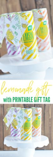 Lemonade Gift with Printable Gift Tag - The Happy Scraps