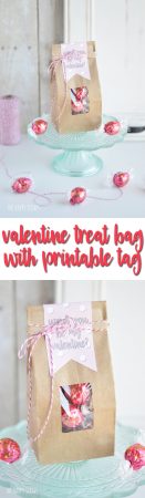 Valentine Treat Bag with Printable Tag - The Happy Scraps