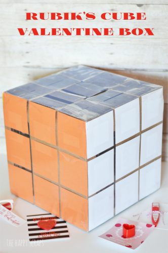 Rubik's Cube Valentine Box - The Happy Scraps