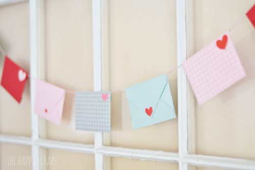 Mini Envelope Valentine Banner - The Happy Scraps