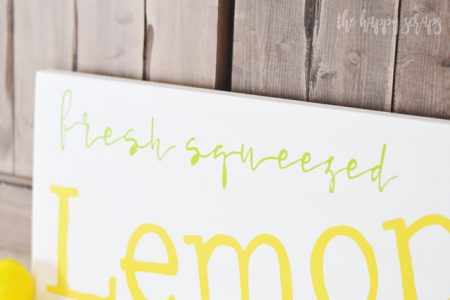 Fresh Squeezed Lemonade DIY Summer Sign - The Happy Scraps