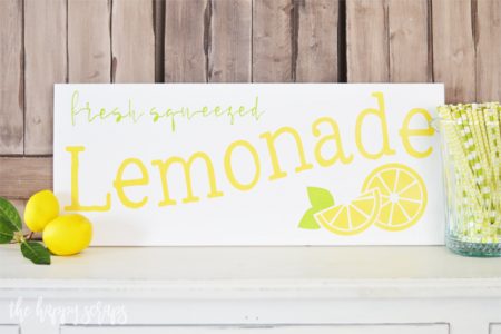 Fresh Squeezed Lemonade DIY Summer Sign - The Happy Scraps