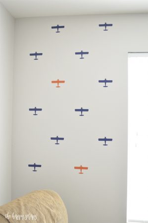 Airplane Accent Wall - The Happy Scraps