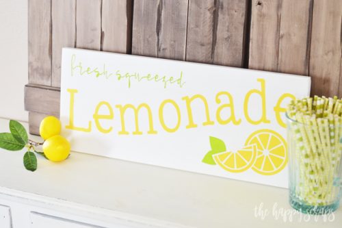Fresh Squeezed Lemonade DIY Summer Sign - The Happy Scraps