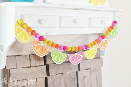 Colorful Summer Citrus Banner - The Happy Scraps