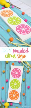 DIY Painted Citrus Sign - The Happy Scraps