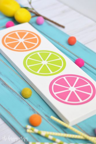 DIY Painted Citrus Sign - The Happy Scraps