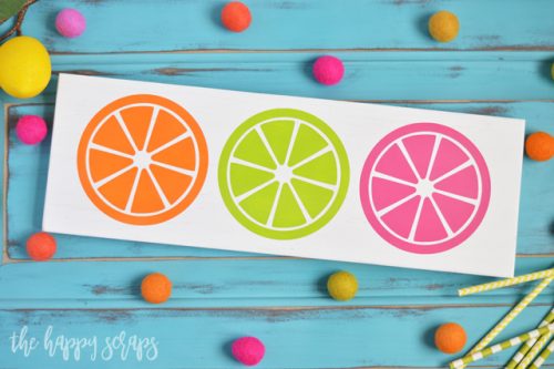 DIY Painted Citrus Sign - The Happy Scraps