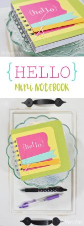 {Hello} Mini Notebook - The Happy Scraps