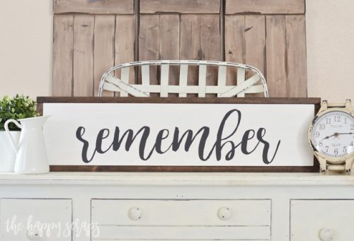 Handmade Remember Sign - The Happy Scraps
