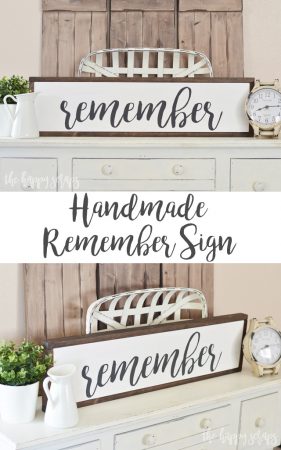 Handmade Remember Sign - The Happy Scraps