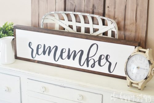 Handmade Remember Sign - The Happy Scraps