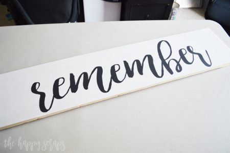 Handmade Remember Sign - The Happy Scraps