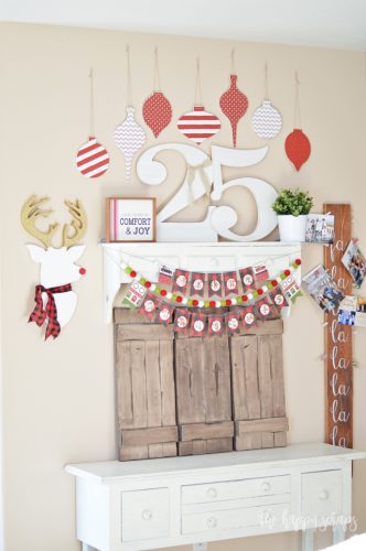 DIY Rudolph Christmas Decor - The Happy Scraps